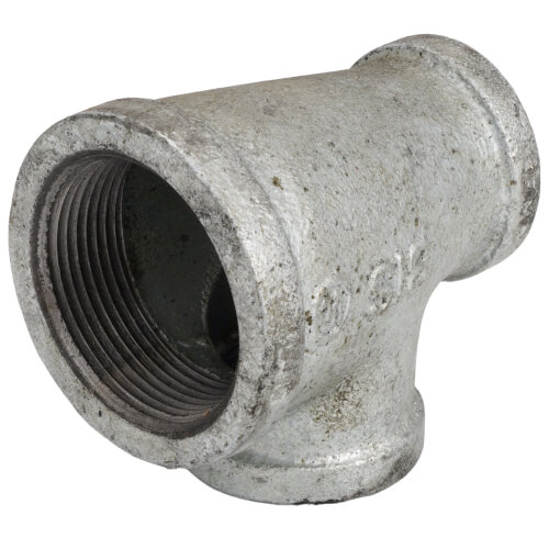 GMRT1216 - Everflow GMRT1216 - 1-1/2" x 1" x 1" Galvanized Reducing Tee