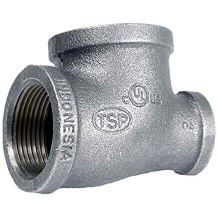 GMRT1220 - Everflow GMRT1220 - 1-1/2" x 1-1/4" x 3/4" Galvanized Reducing Tee