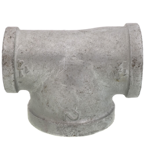 GMRT1224 - Everflow GMRT1224 - 1-1/2" x 1-1/4" x 2" Galvanized Reducing Tee