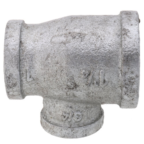 GMRT1413 - Everflow GMRT1413 - 1-1/4" x 1" x 3/4" Galvanized Reducing Tee