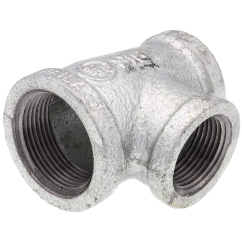 GMRT1414 - Everflow GMRT1414 - 1-1/4" x 1" x 1" Galvanized Reducing Tee
