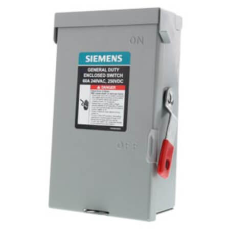 GNF222A - Siemens GNF222A - 60A Low-Voltage VBII Double-Break Enclosed ...