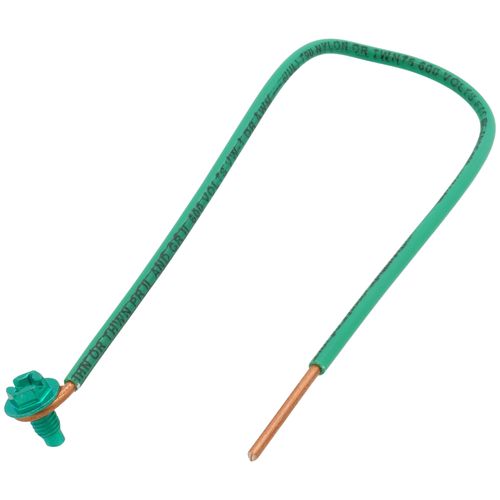 GP1050 - LH Dottie GP1050 - 10-1/2" Solid 12AWG Ground Pigtail w/ Hex ...