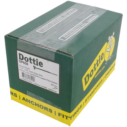 GP650 - LH Dottie GP650 - 7-1/2" Solid 12AWG Ground Pigtail w/ Hex Head ...
