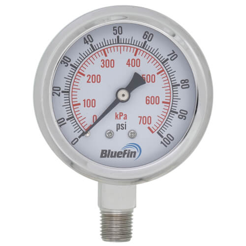 GSS25-100-BMS - Bluefin GSS25-100-BMS - 2-1/2" Dial Stainless Steel ...