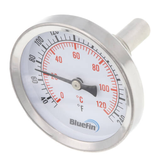 GTH25-50SST - Bluefin GTH25-50SST - 2.5" Snap Well Thermometer w/ 1/2 ...