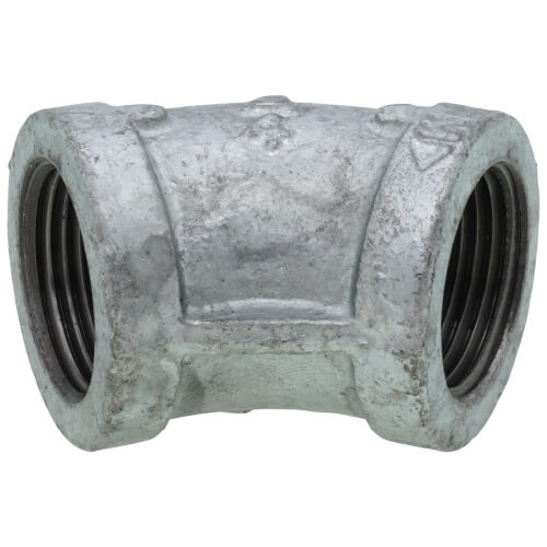 GV45E075C - Bluefin GV45E075C - 3/4" Galvanized Malleable 45° Elbow