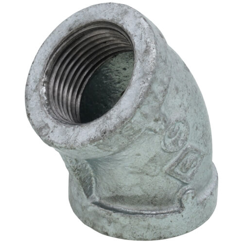GV45E075C - Bluefin GV45E075C - 3/4" Galvanized Malleable 45° Elbow