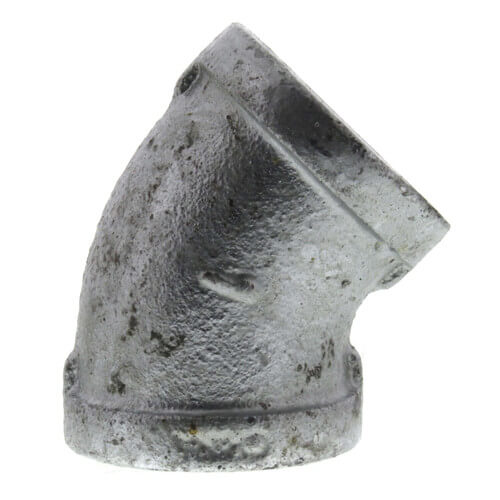 GV45E100C - Bluefin GV45E100C - 1" Galvanized Malleable 45-Degree Elbow