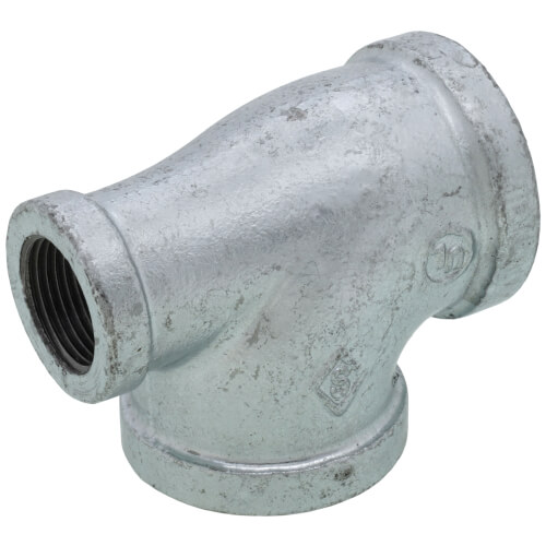 GVT125-075-125C - Bluefin GVT125-075-125C - 1-1/4" x 3/4" x 1-1/4" Galvanized Reducing Tee