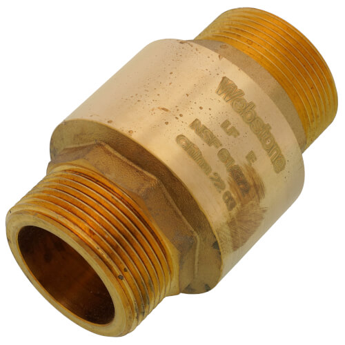 H-108G6W - Webstone H-108G6W - 1-1/2" G-Thread Forged DZR Brass In-Line ...