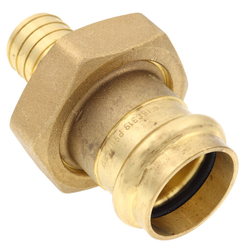 H-18104W - Webstone H-18104W - 1" Press × PEX Crimp Transition Union (LF)