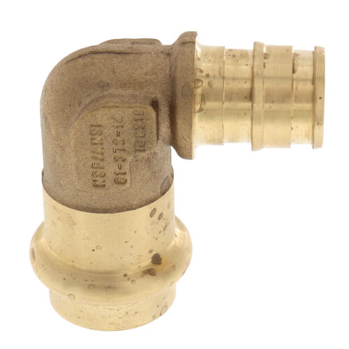 H-36842W - Webstone H-36842W - 1/2" Copper Press x Expansion PEX Brass 90° Elbow (Lead Free)