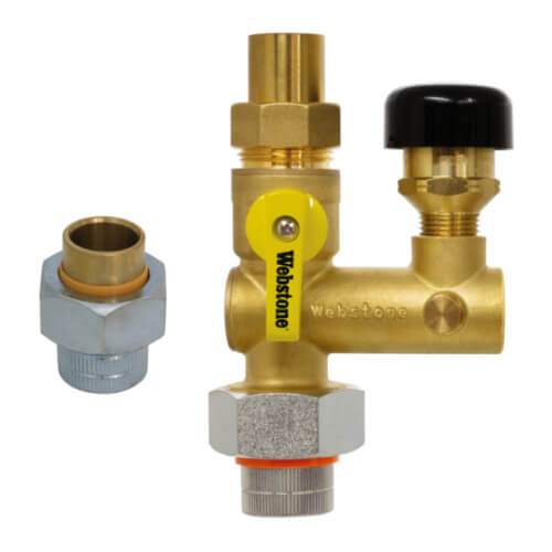 H-51663W-DU-VR - Webstone H-51663W-DU-VR - 3/4" FIP Union x Sweat Pro ...