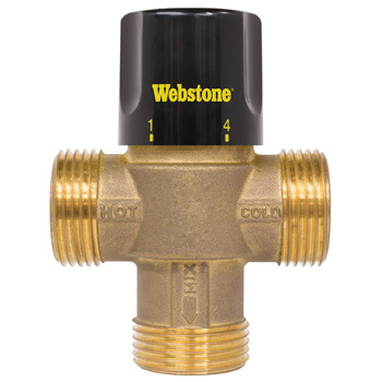 H-70070W - Webstone H-70070W - 1" Thermostatic Mixing Valve - Body Only ...