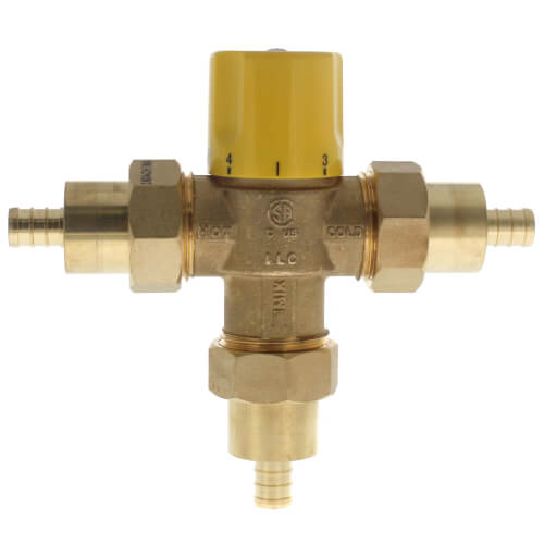 H-71102W - Webstone H-71102W - 1/2" PEX Crimp Brass Thermostatic Mixing ...