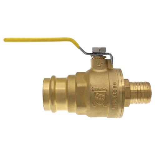 H-80136W - Webstone H-80136W - 1-1/2" PEX Crimp x Press Full Port Brass ...