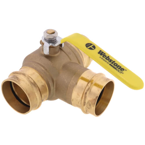 H-80747W - Webstone H-80747W - 2" Press 3-Way DZR Brass T-Flow Ball ...