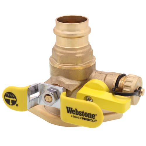 H-81414W - Webstone H-81414W - 1" Press Full Port Forged Brass Uni ...