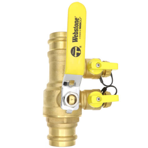 H-88616 - Webstone H-88616 - 1-1/2" Press Full Port Purge & Fill Ball Valve