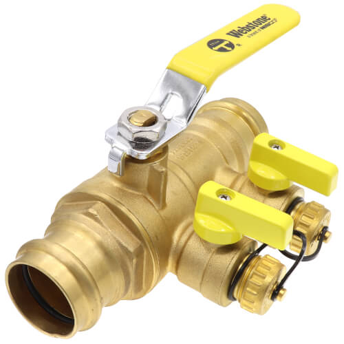 H-88616 - Webstone H-88616 - 1-1/2" Press Full Port Purge & Fill Ball Valve