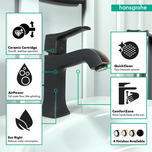 31075921 - Hansgrohe 31075921 - Metris C Single-Hole Bathroom Faucet ...