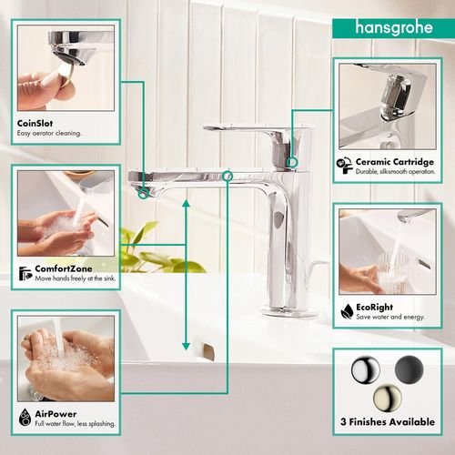 72517001 - Hansgrohe 72517001 - Rebris S Single-Hole Bathroom Faucet ...