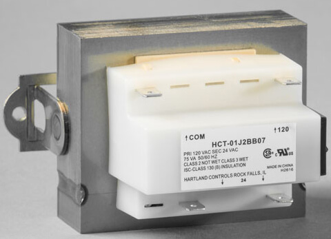 HCT-03J2BB07 - Hartland Controls HCT-03J2BB07 - 277V (Primary) 24V (Secondary), 75VA Transformer ...