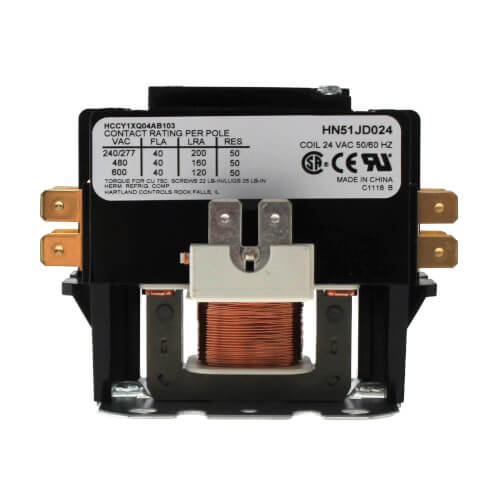 HN51JD024 - Carrier HN51JD024 - 1 Pole Contactor (24V, 40 Amp), HN51JD024