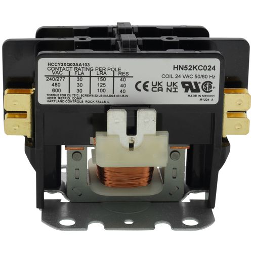 HN52KC024 - Carrier HN52KC024 - 2-Pole Contactor, 24V 30Amp, HN52KC024