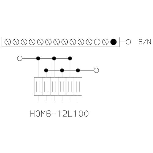 HOM612L100F - Square D HOM612L100F - Homeline 6 Space, 12 Circuit Load ...