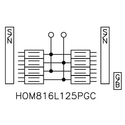HOM816L125PGC - Square D HOM816L125PGC - Homeline 8 Space, 16 Circuit ...