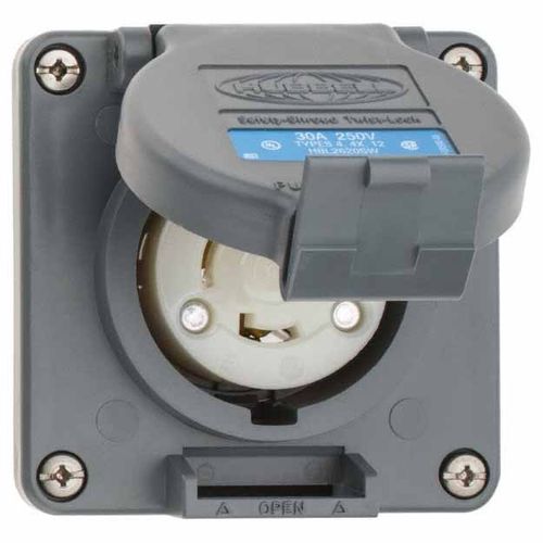 HBL2620SW - Hubbell HBL2620SW - 2P 3 Wire 250 VAC, 30A, L6-30R NEMA ...