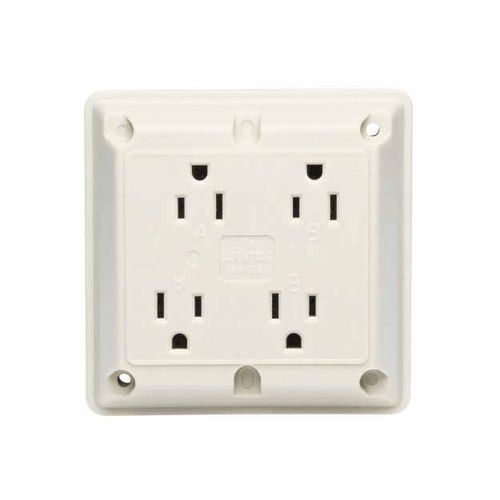 HBL420 - Hubbell HBL420 - Straight Blade Fourplex Receptacle, NEMA 5 ...