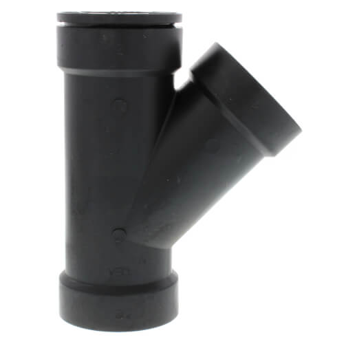 I090400 - Nibco I090400 - 2" x 1-1/2" x 2" Hub ABS DWV 45° Reducing Wye ...