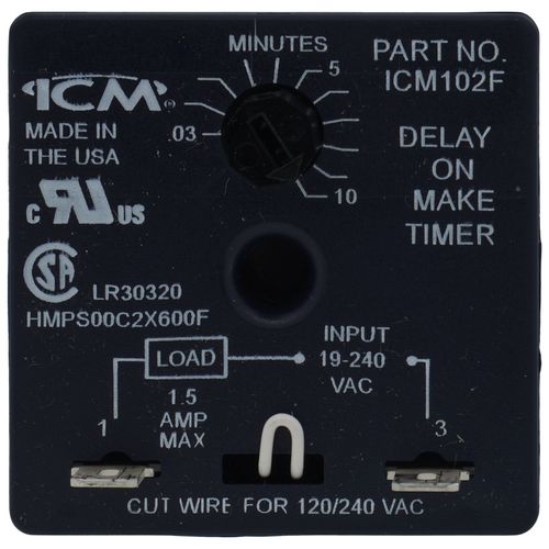 ICM102FB - ICM Controls ICM102FB - ICM102F Delay on Make Timer, 6" Wire ...