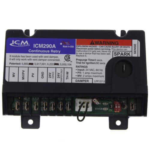 ICM290A - ICM Controls ICM290A - Universal Intermittent Pilot Gas Ignition Control