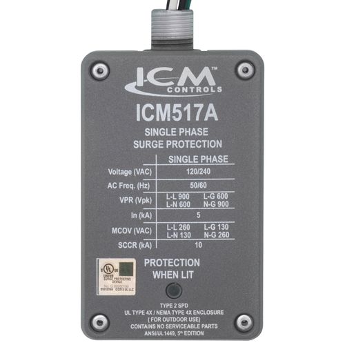 ICM517A - ICM Controls ICM517A - ICM517A Single Phase Surge Protective Device w/ Metal NEMA Type ...