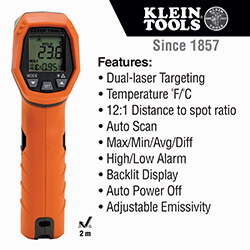 IR5-KLEIN - Klein Tools IR5-KLEIN - Dual-Laser Infrared Thermometer