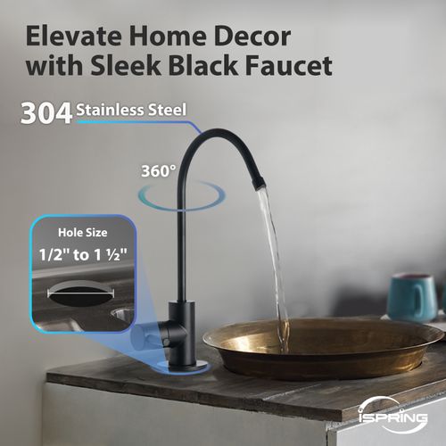 RCC7AK-BLK - iSpring RCC7AK-BLK - RCC7AK-BLK 6-Stage Alkaline Reverse ...