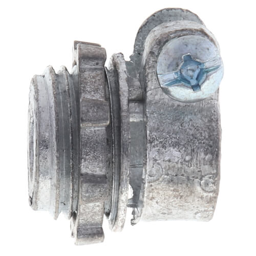L42 - Arlington L42 - 3/8" Zinc BX-Flex Squeeze Connector with Round ...