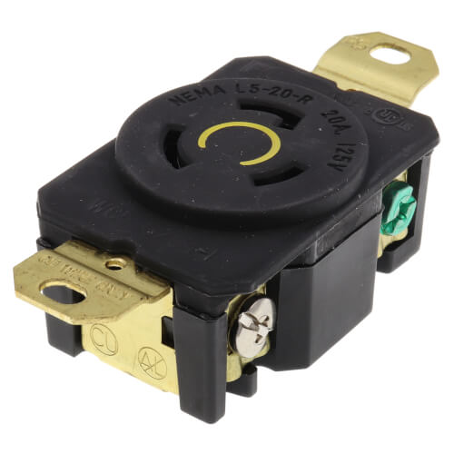 L520R - Pass & Seymour L520R - Turnlok Single Locking Receptacle, 20A ...