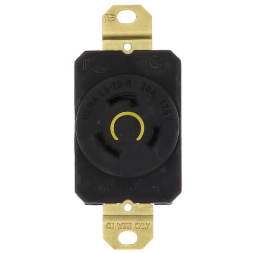 L520R - Pass & Seymour L520R - Turnlok Single Locking Receptacle, 20A ...