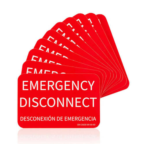 LDSCL - Leviton LDSCL - Emergency Disconnect Label (10 per Pack)