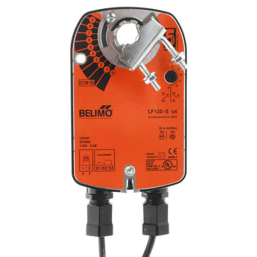 LF230-S - Belimo LF230-S - Spring Return Fail-Safe, On/Off Damper Control Actuator, Direct ...