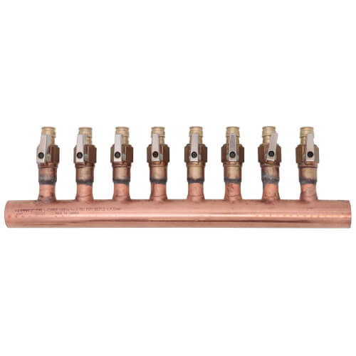 LF2500800 - Uponor (Wirsbo) LF2500800 - 1" Copper Manifold w/ LF Brass ...