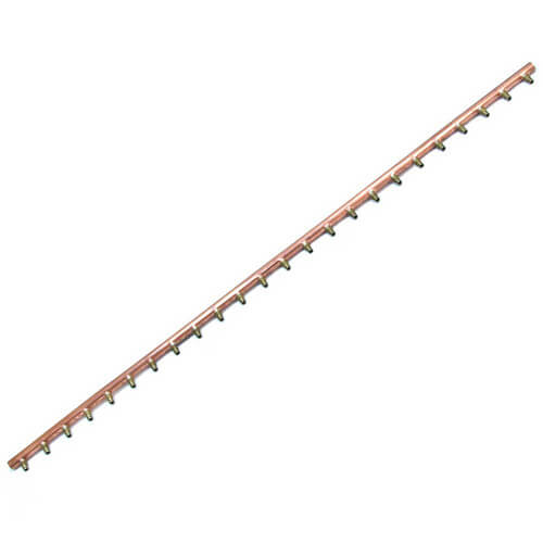 LF2512450 - Uponor (Wirsbo) LF2512450 - 1" x 6' Copper Manifold w/ 1/2 ...