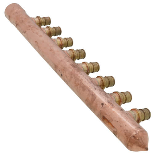LF2821050 - Uponor (Wirsbo) LF2821050 - 1" Copper Branch Manifold, 1/2 ...