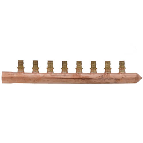 LF2821050 - Uponor (Wirsbo) LF2821050 - 1" Copper Branch Manifold, 1/2 ...