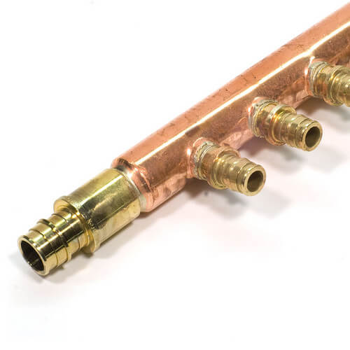 LF2827550 - Uponor (Wirsbo) LF2827550 - 1" Copper Branch Manifold, 8 LF ...